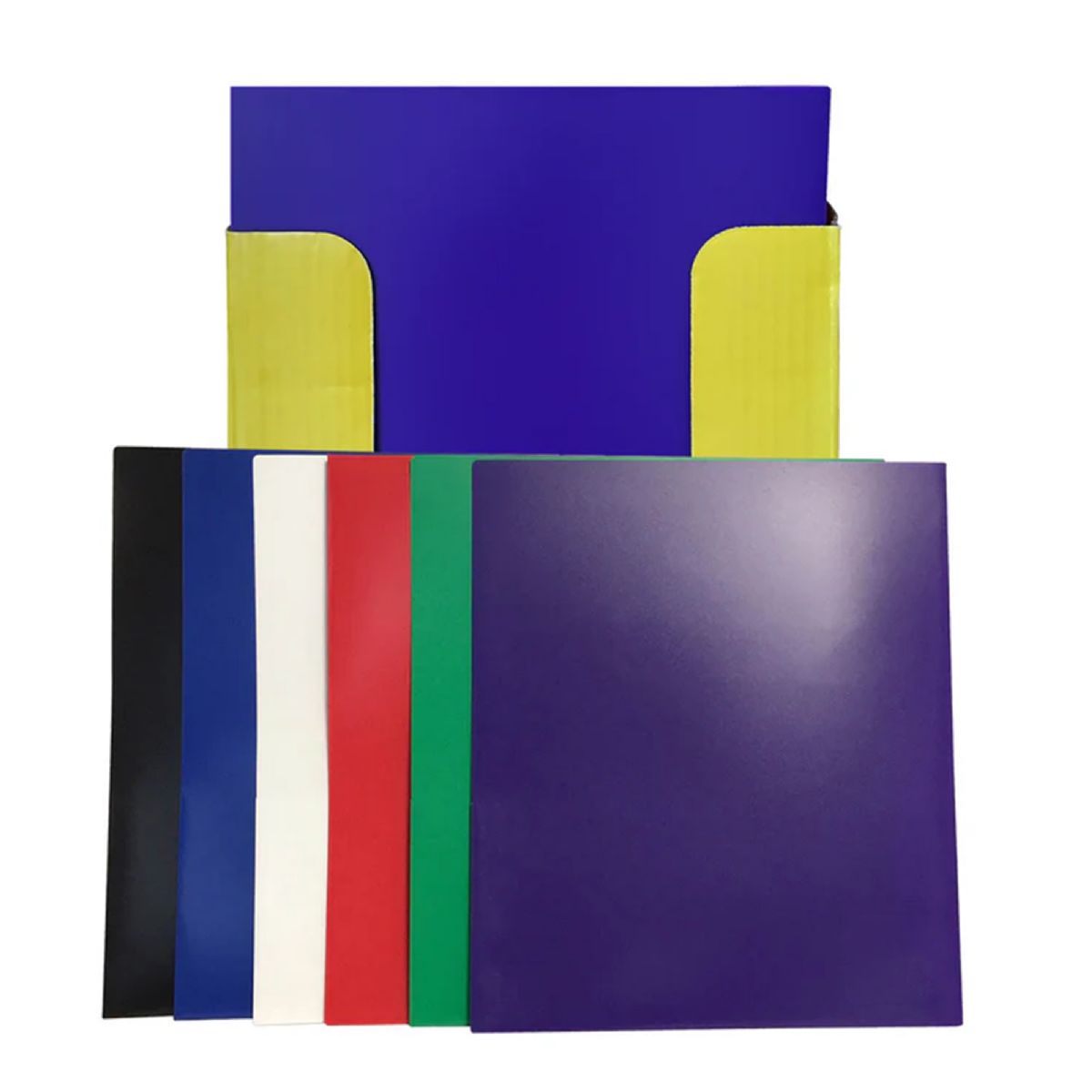 48 Bulk 2- Pocket Poly Portfolio With Prong, Solid Colors (48 Units Per ...