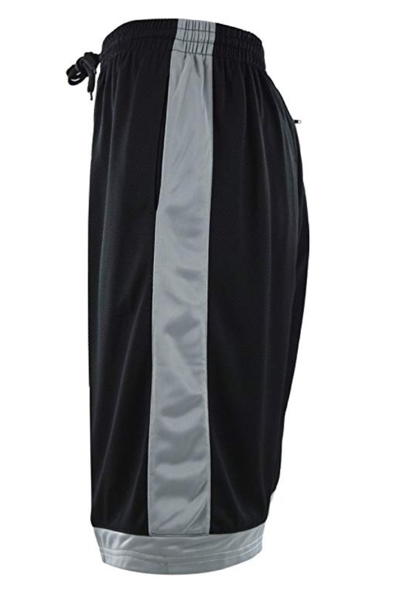 12 Bulk Mens Basketball Shorts Black/grey - at - bluestarempire.com