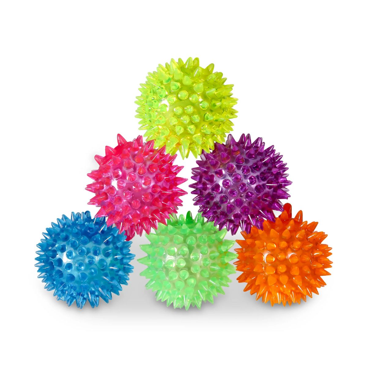 36 Bulk Led Jelly Spike YO-Yo Balls 12 Per Pack - at - bluestarempire.com