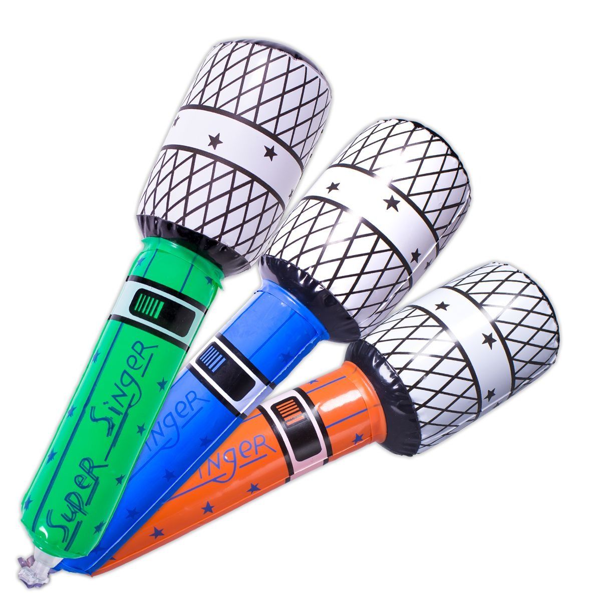 36 Bulk Inflatable 10 Inch Microphones (dozen) - at - bluestarempire.com