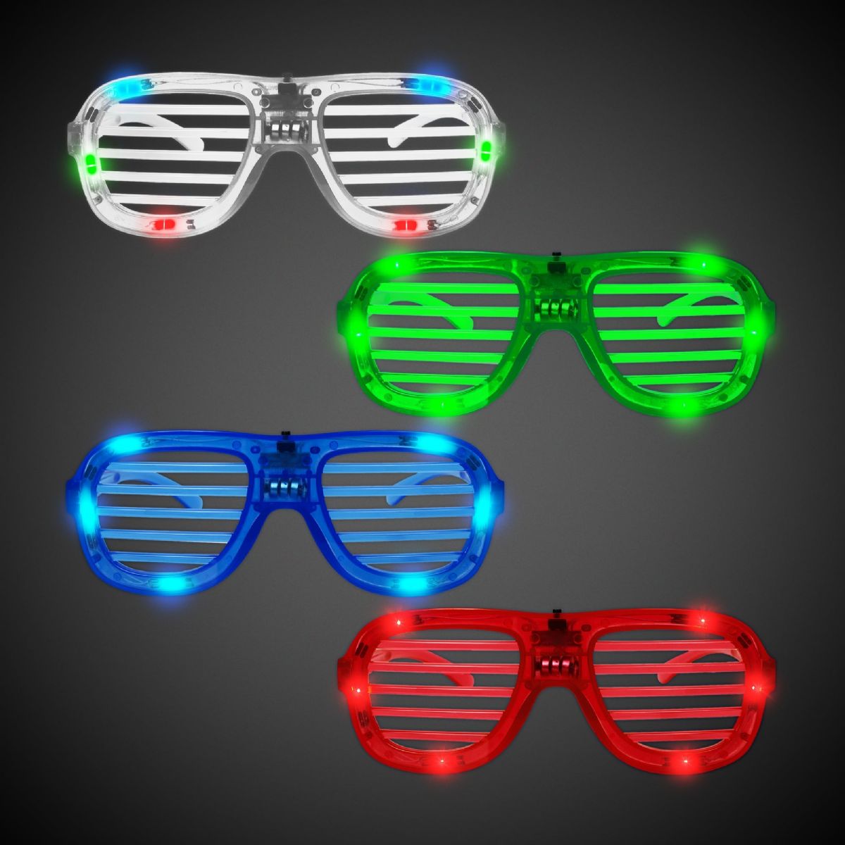 36 Bulk LED Slotted Shades (12-Piece Assortment) - at - bluestarempire.com
