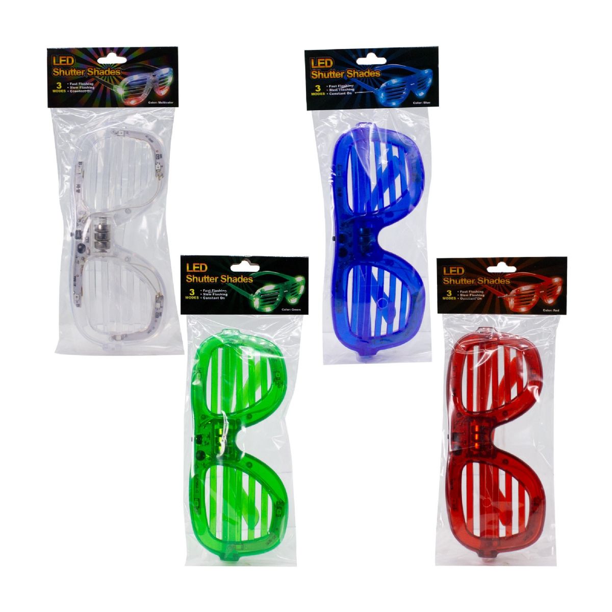 36 Bulk Led Slotted Shades (12-Piece Assortment) - at - bluestarempire.com