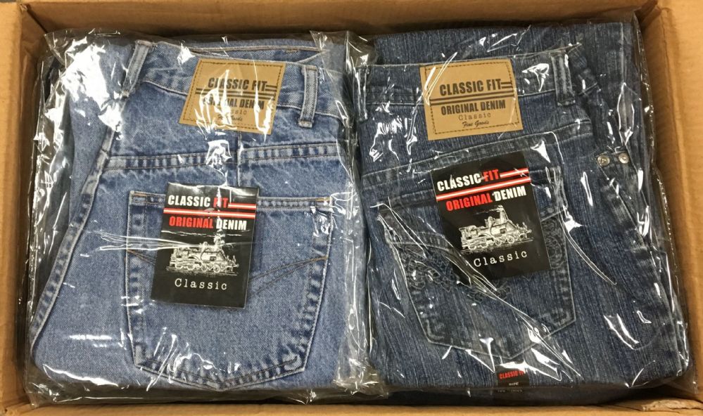 24 Bulk Mens Classic Fit Original Denim Jeans - at - bluestarempire.com