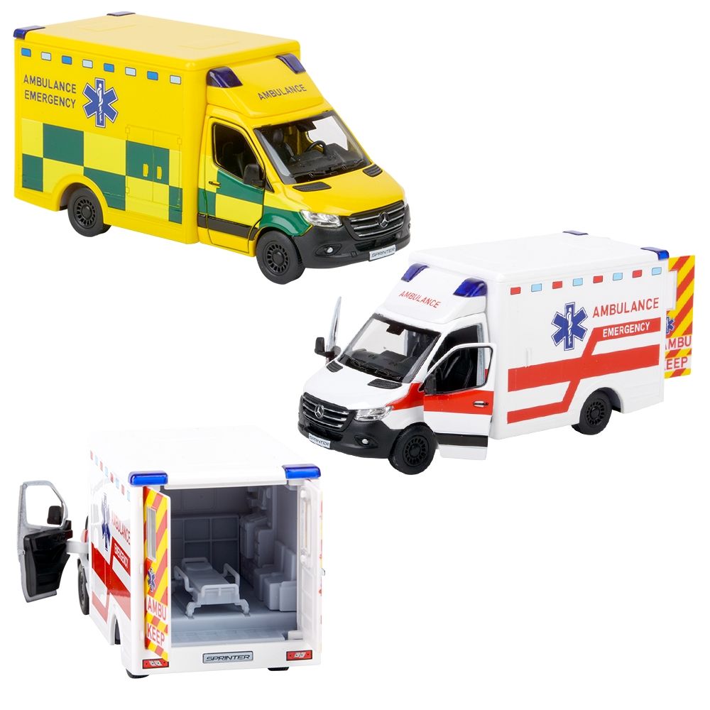 144 Bulk 5-inch Diecast MercedeS-Benz Sprinter Ambulance 12ct - at ...