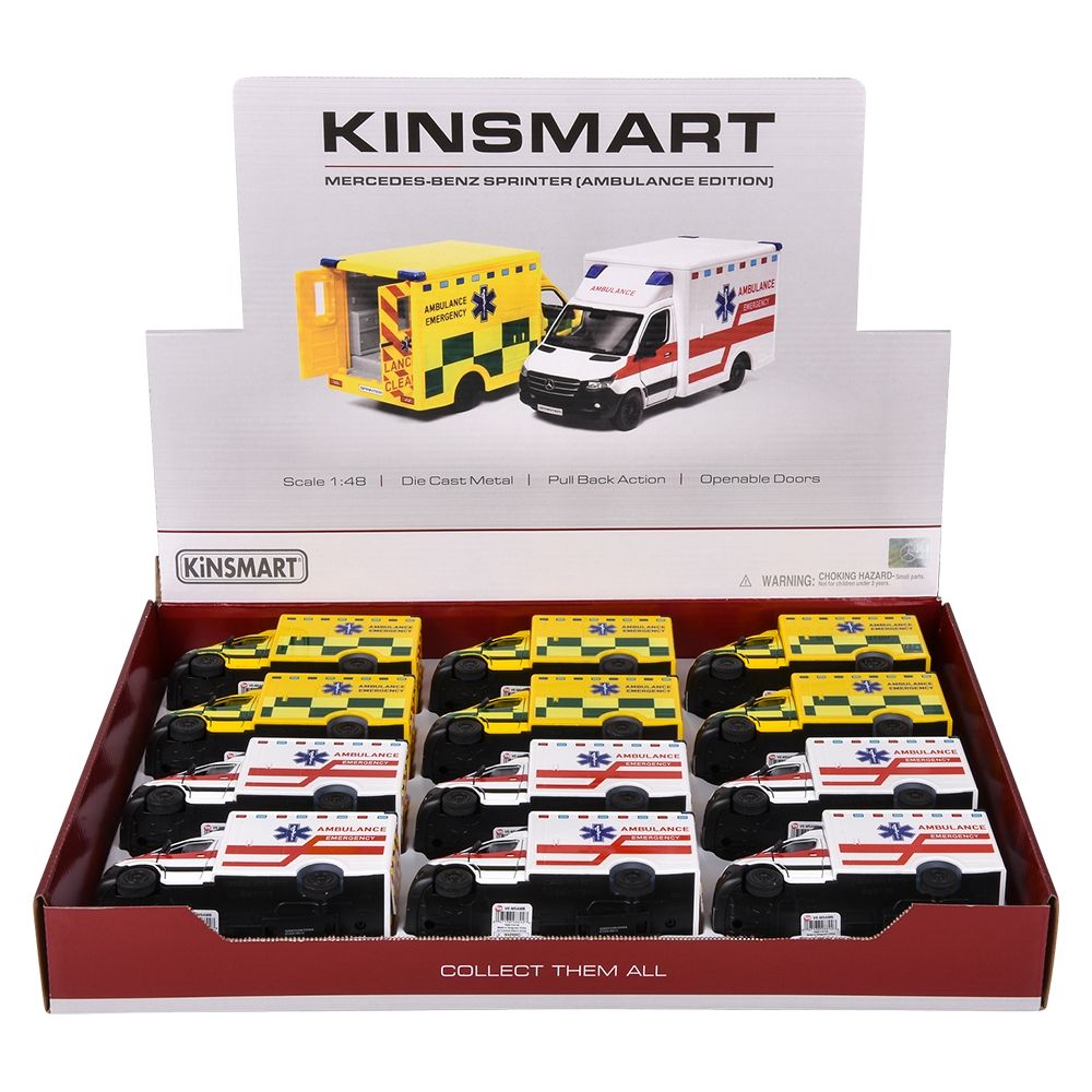 144 Bulk 5-inch Diecast MercedeS-Benz Sprinter Ambulance 12ct - at ...