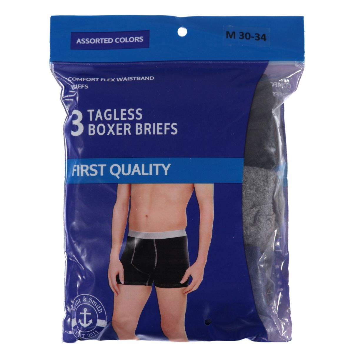 48 Bulk Men's Cotton Underwear Boxer Briefs In Assorted Colors Size ...