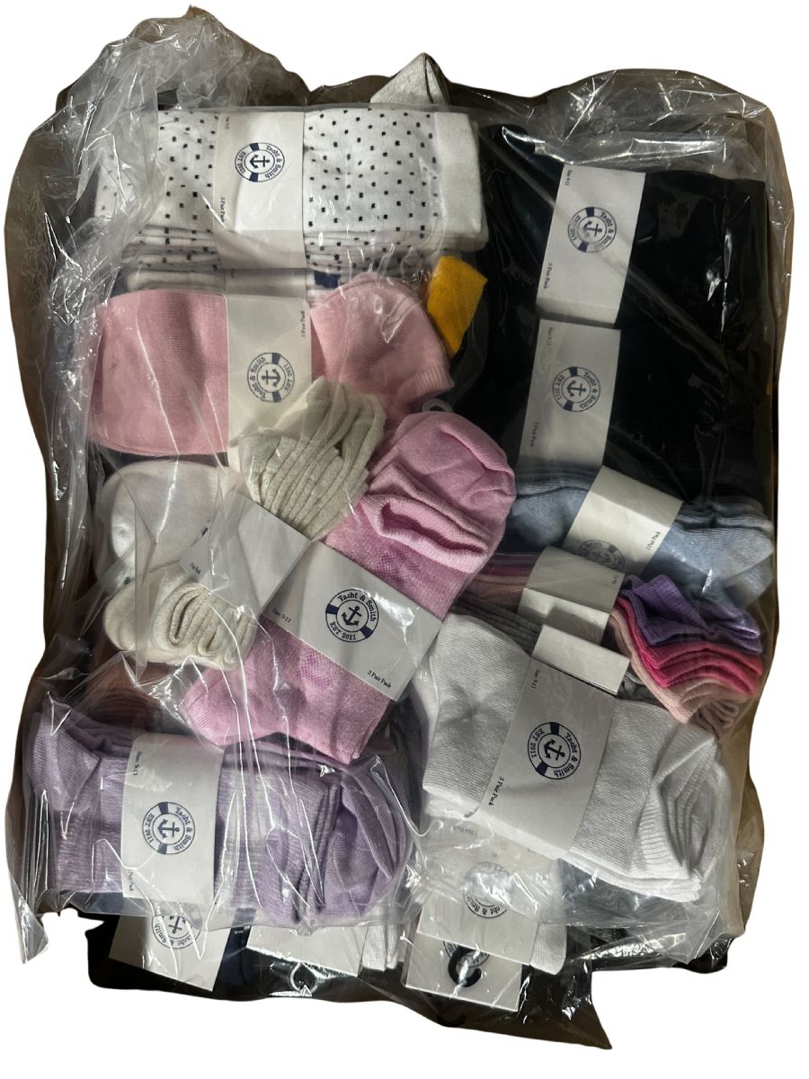 180 Bulk Sock Pallet Deal Mixed Assorted Random Colors For Men Women ...