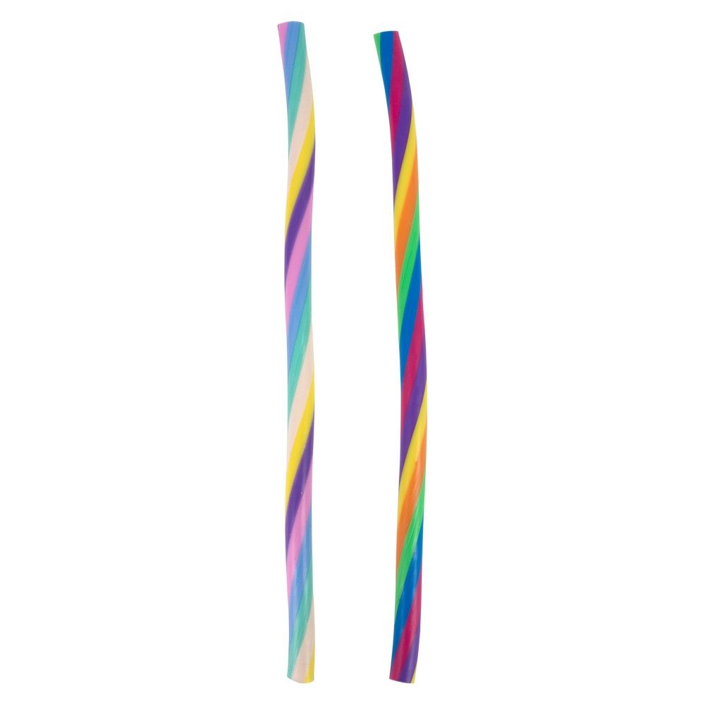 72 Bulk 13 inch Rainbow Strectchy Noodle 3ct - at - bluestarempire.com