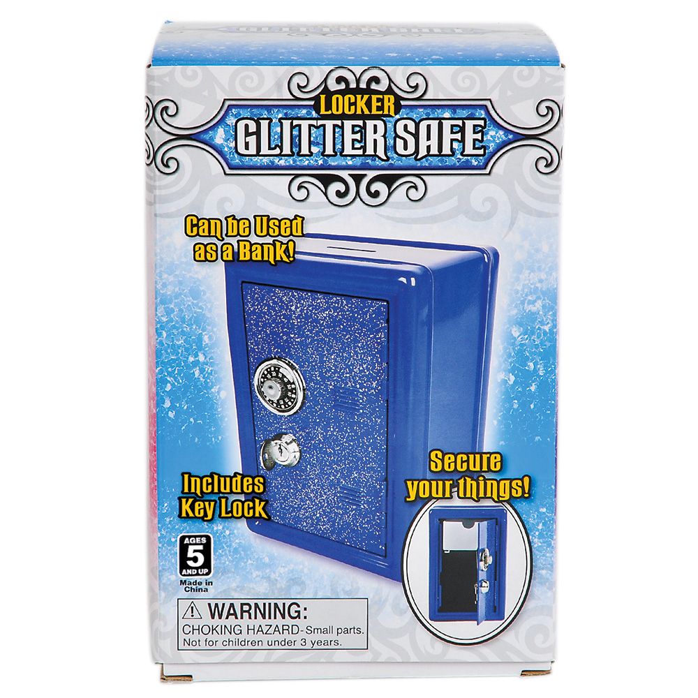 24 Bulk 7" Glitter Locker Safe Bank - at - bluestarempire.com