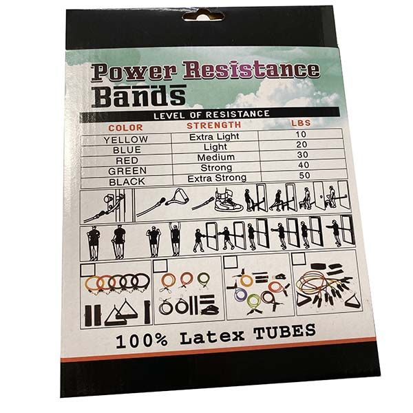 36 Bulk Power Resistance Latex Tubes 11pcs Set - at - bluestarempire.com