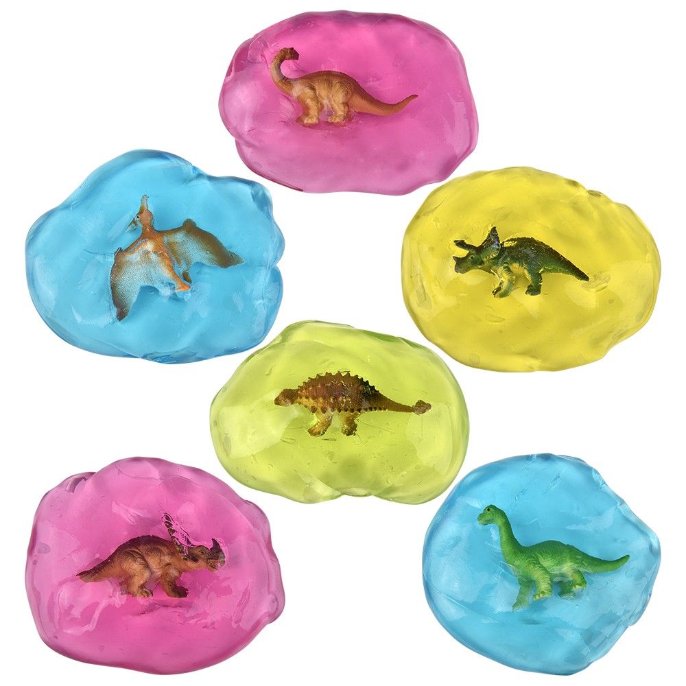 72 Bulk 4 inch Volcano Dinosaur Putty 12ct - at - bluestarempire.com