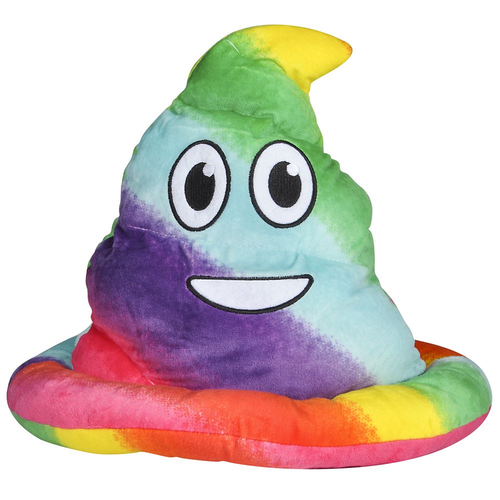 24 Bulk Rainbow Emoticon Poop Hat - at - bluestarempire.com