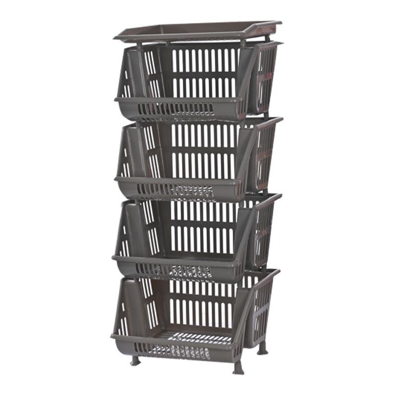 6 Bulk 4 Tier Plastic Storage Cart - at - bluestarempire.com