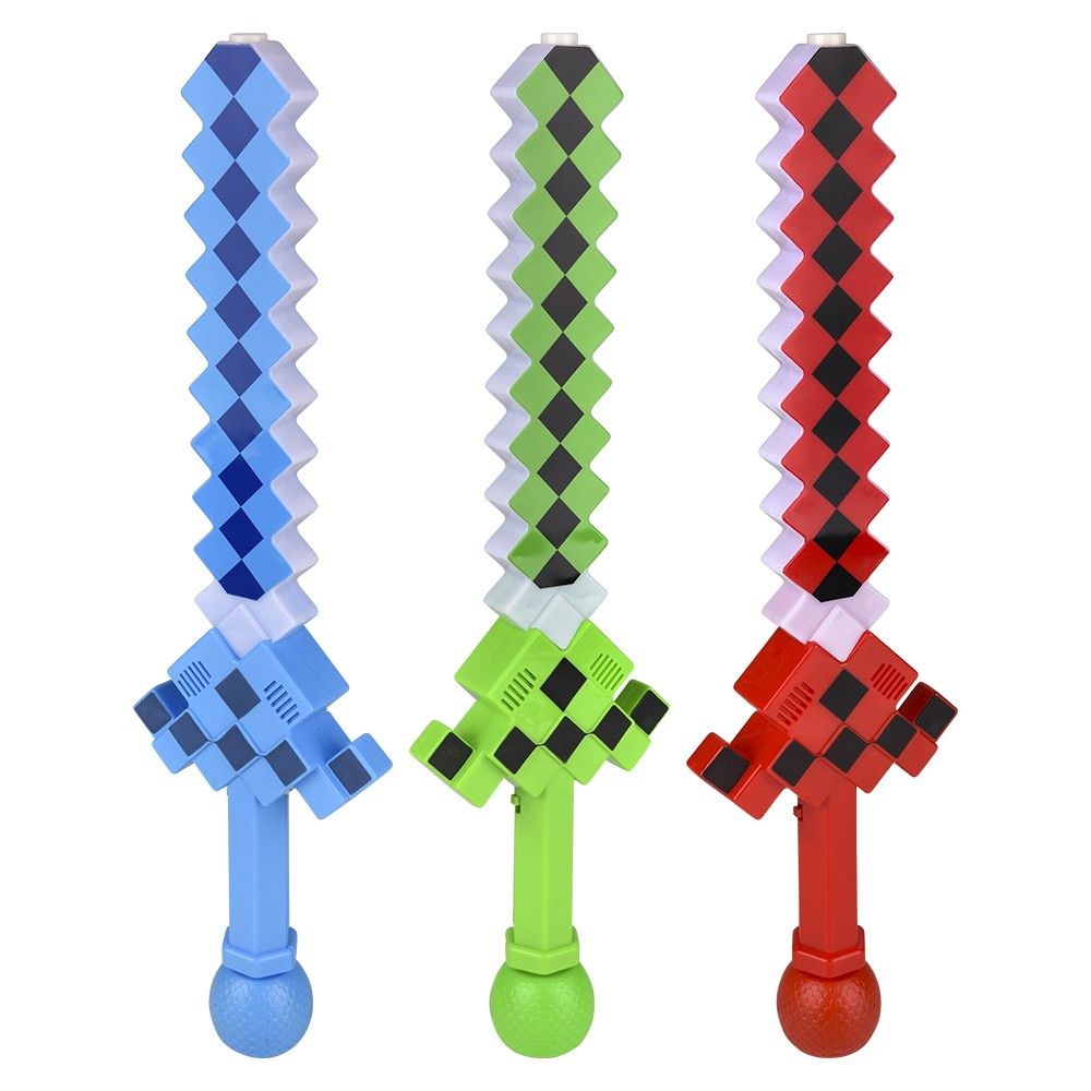 24 Bulk 20 inch LighT-Up Pixel Bubble Sword W/sound 24ct - at ...
