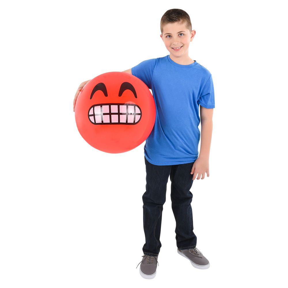 48 Bulk 18 inch Emoticon Vinyl Ball Assorted Color (48/cs) - at ...