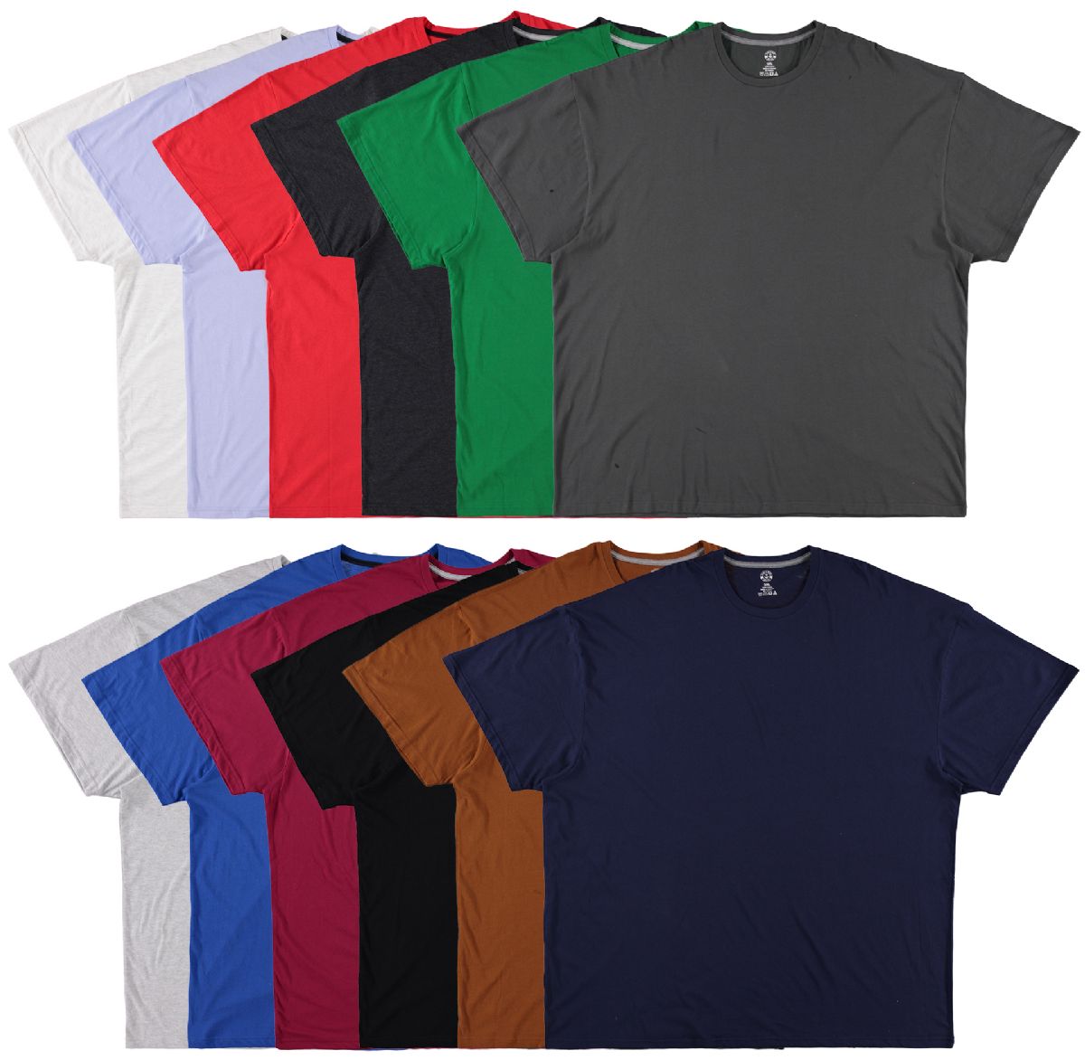60 Bulk Men's Cotton Short Sleeve T-Shirt Size 7xlarge, Assorted Colors ...