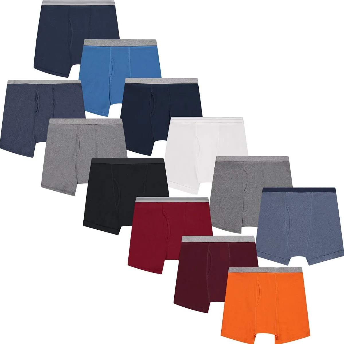 144 Bulk Men's Cotton Underwear Boxer Briefs In Assorted Colors Size ...