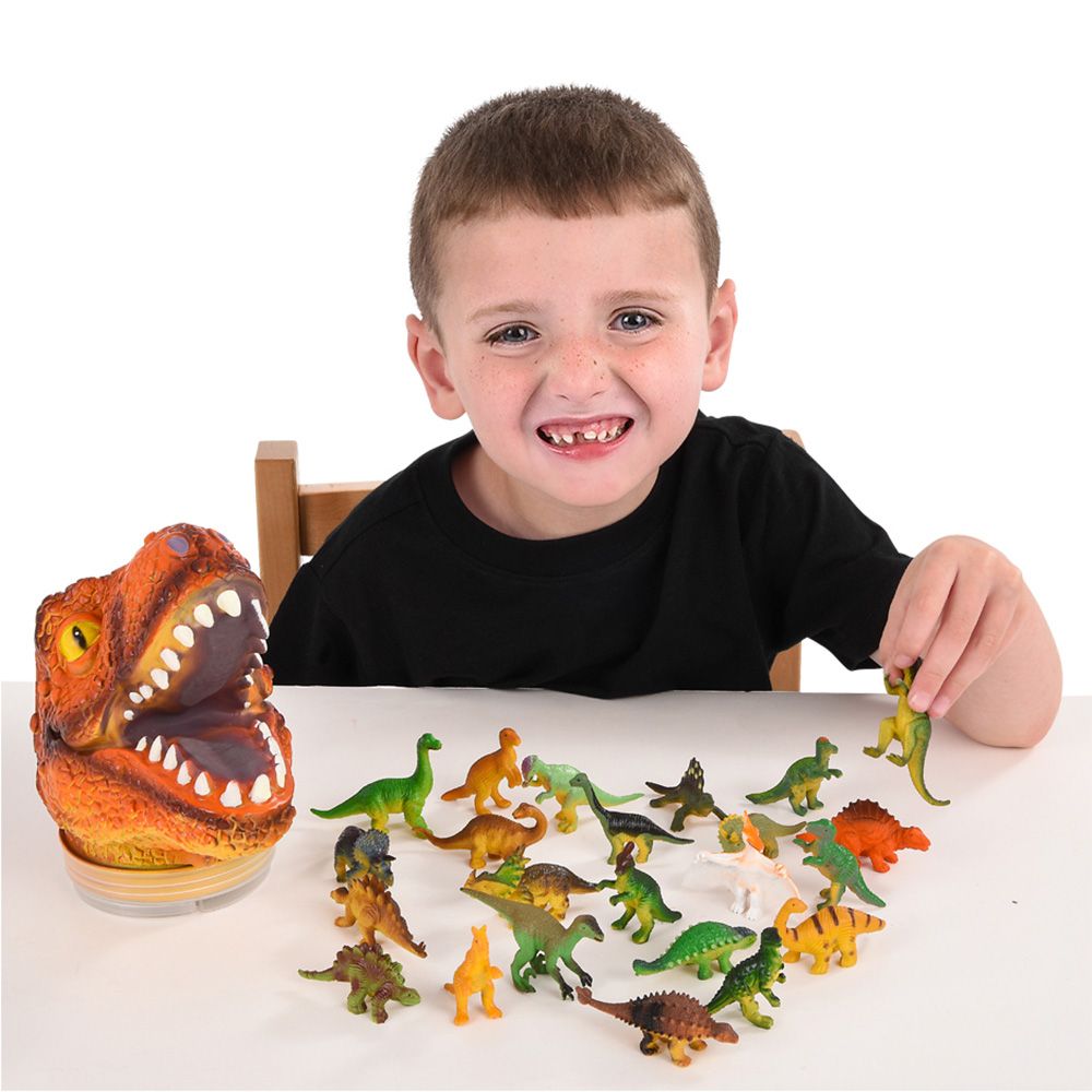 8 Bulk 24 Pc Dinosaur Set With T-Rex Head Case - at - bluestarempire.com