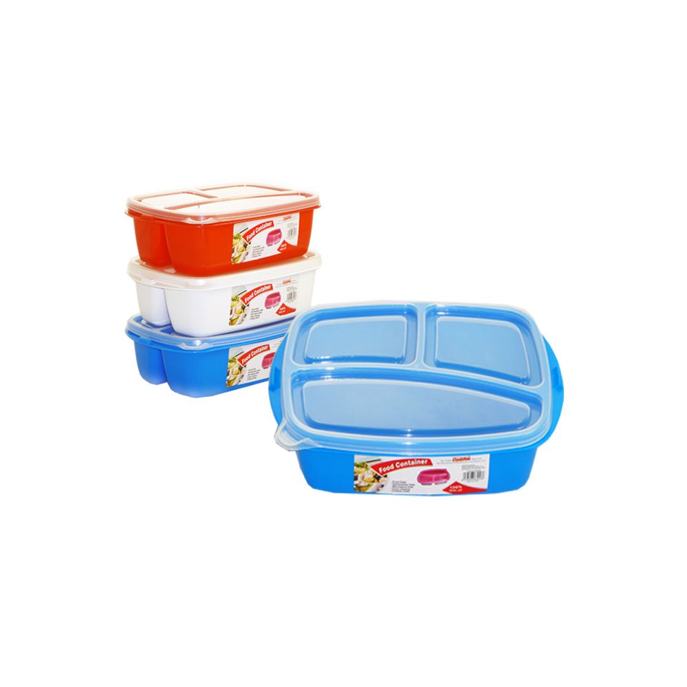 72 Bulk 3 Section Rectangular Food Container - at - bluestarempire.com