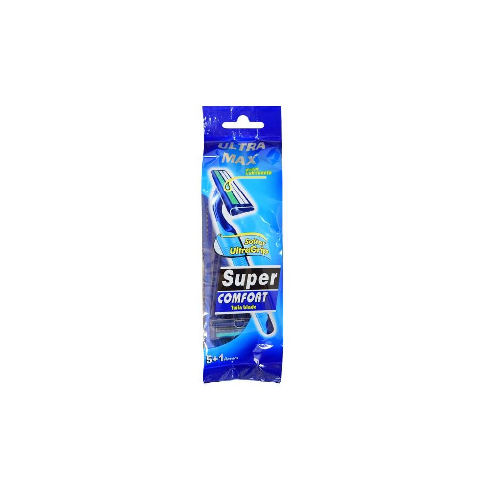 72 Bulk Ultra Max Razor Super Comfort 5+1 Men - at - bluestarempire.com