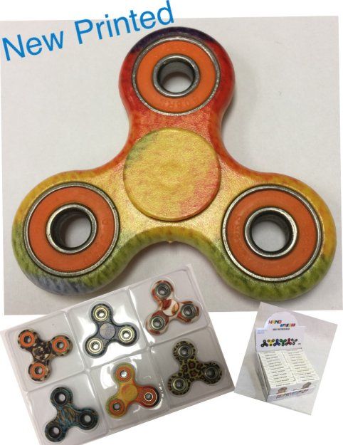 24 Bulk Fidget SpinneR--Assorted Prints 24pc Display Box - at ...