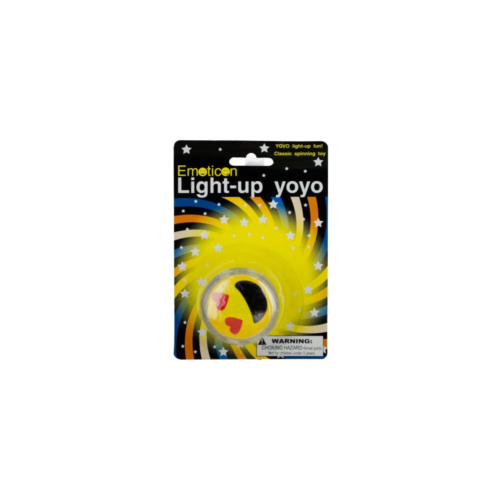 24 Bulk Emoticon LighT-Up YO-yo - at - bluestarempire.com