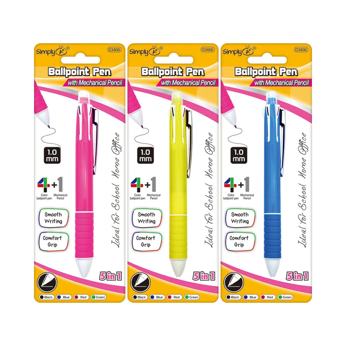 36 Bulk Ball Point Pen with Mechanical Pencil 5in1 - at ...