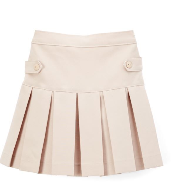 12 Bulk Girls Khaki Uniform Skirts In Sizes 7 14 At