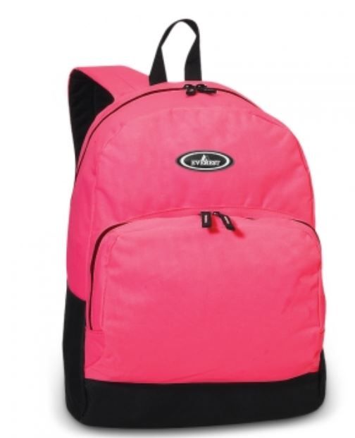 30 Bulk Everest Classic Backpack With Front Organizer In Pink - at ...
