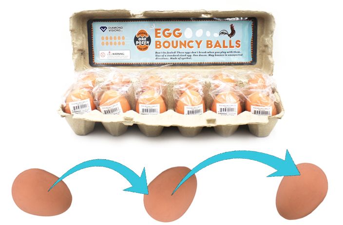48 Bulk Bouncy Egg Ball - at - bluestarempire.com