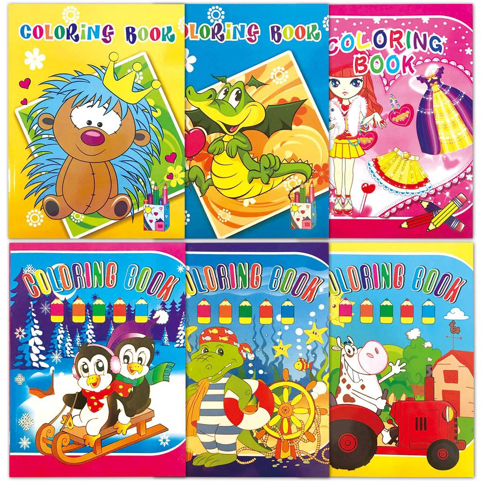 48 Bulk coloring book Assorted 6 designs - at - bluestarempire.com
