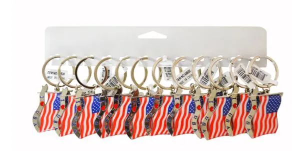 72 Bulk I Love Usa Keychain - at - bluestarempire.com
