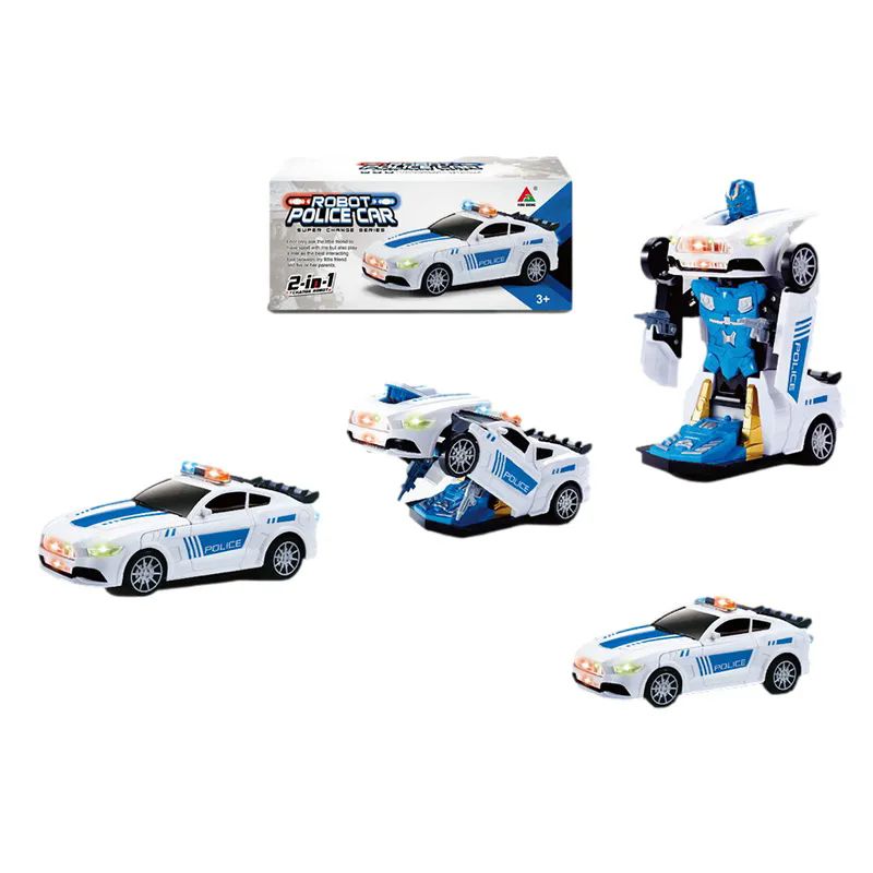 12 Bulk Robot Police Car With Light And Sound - at - bluestarempire.com