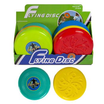 72 Bulk Flying Disc 8.5in 2ast Styles Each In 3 Colors 24pc Pdq - at ...
