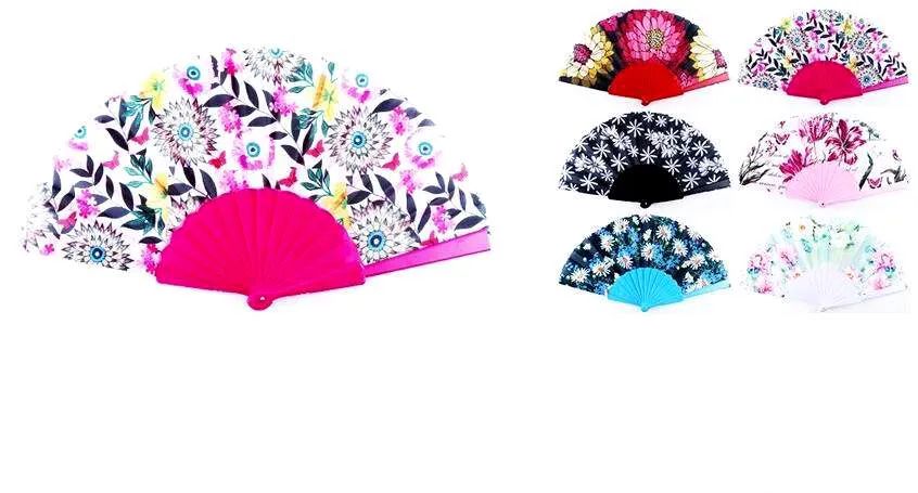 96 Bulk Flower Hand Fan - at - bluestarempire.com