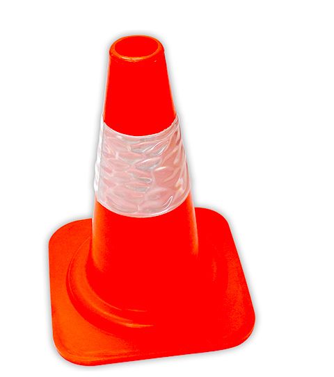 10 Bulk 12in Safety Cones Orange Pvc W Reflector - at - bluestarempire.com