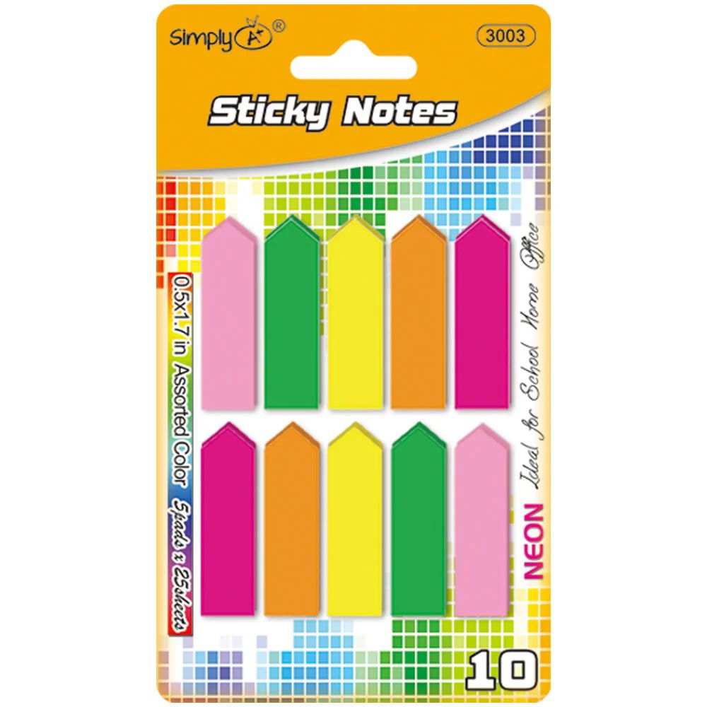 48 Bulk Neon Sticky Flag Notes - at - bluestarempire.com