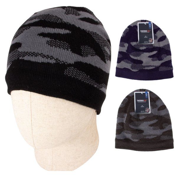 144 Bulk Thermaxxx Men's Hat w/Fur Lining - at - bluestarempire.com