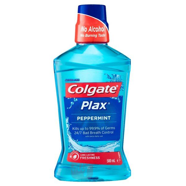 12 Bulk Colgate Plax Mouthwash 500ml Peppermint Blue - at ...