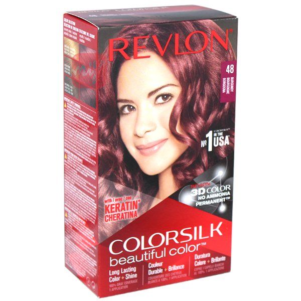 12 Bulk Revlon ColorSilk Hair Color #48 Burgundy - at - bluestarempire.com