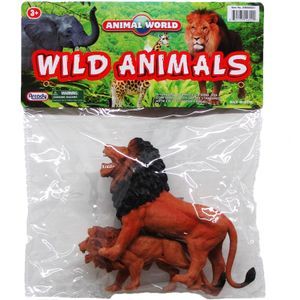 36 Bulk 2pc " Plastic Wild Animals In Pvc Bag W/header, 2 Assrt - at ...