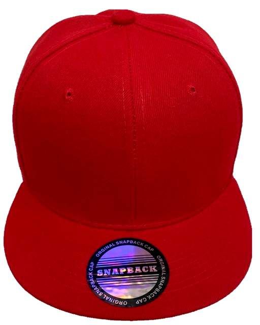 24 Bulk Wholesale Snapback Baseball Cap/hat Red Color - at ...