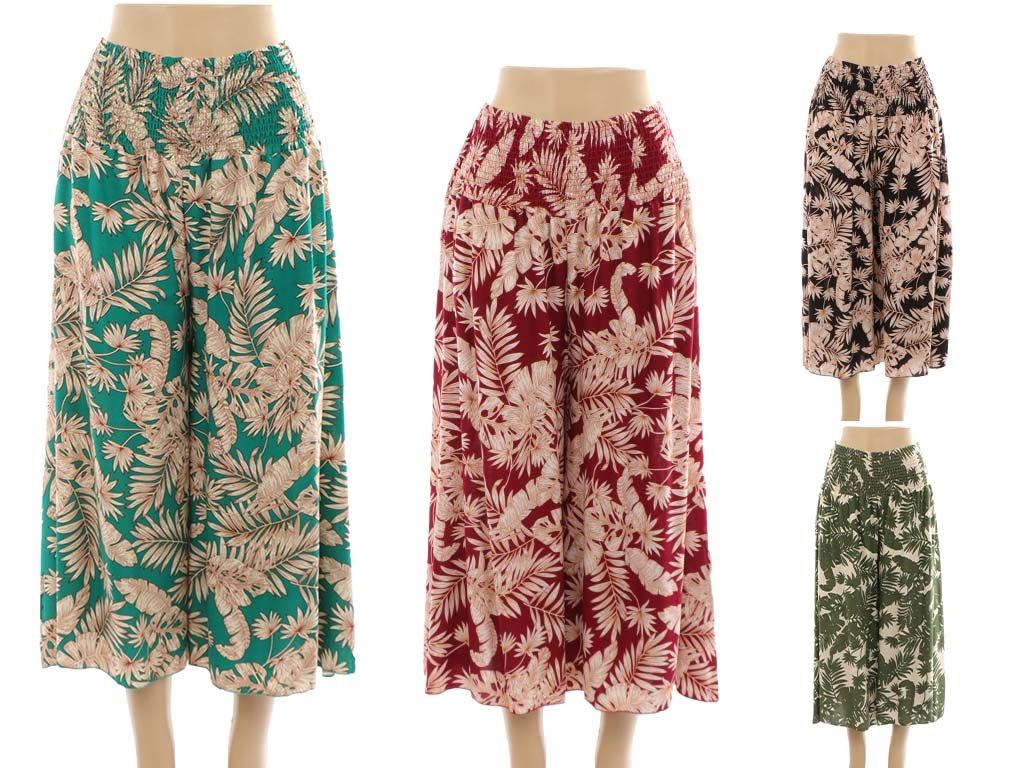 48 Bulk Women's Floral Design Pants In Assorted Colors And Sizes S-xl ...