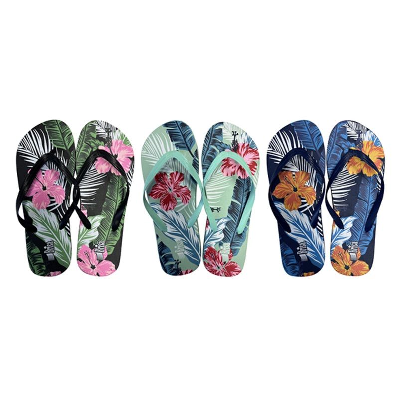 72 Bulk Ladies Flip Flops 3 Assorted - at - bluestarempire.com