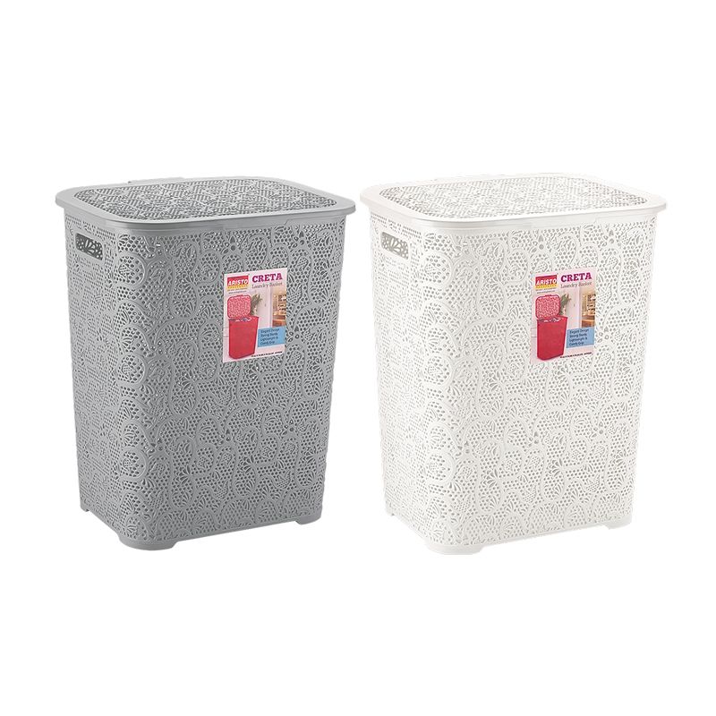 6 Bulk 4l Floral Laundry Basket With Lid - at - bluestarempire.com