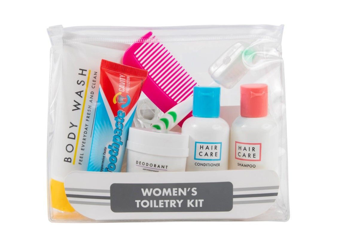 25 Bulk Women's 15-Piece Toiletry Kit With Pouch - at - bluestarempire.com