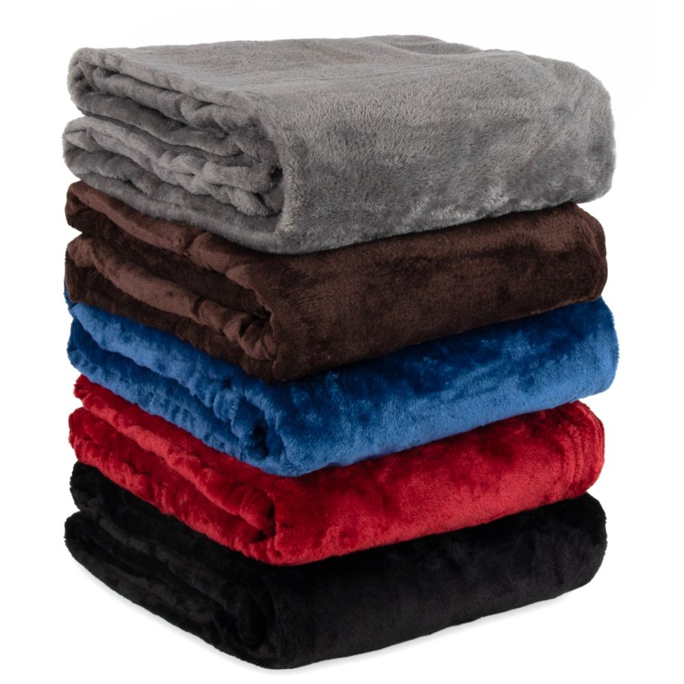 24 Bulk Teddy Fleece Throw Blankets 50in X 60in Assorted - at ...