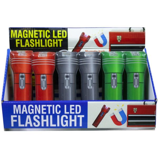 24 Bulk Flat Magnetic Flashlight Countertop Display - at ...