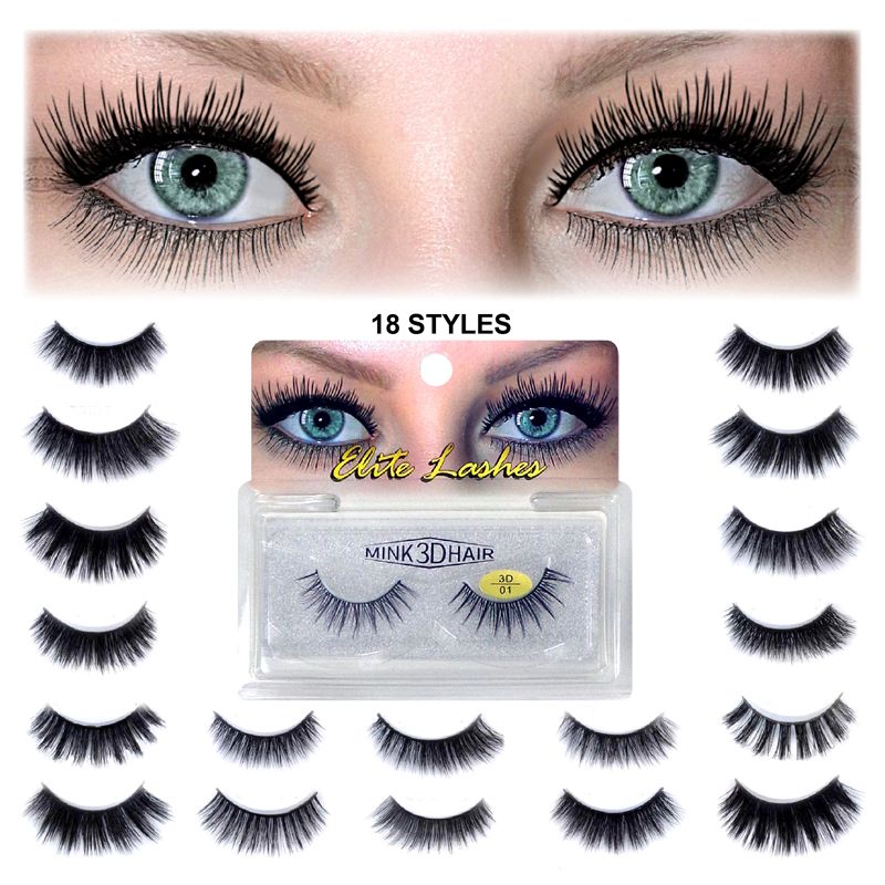 216 Bulk Eyelashes In Plastic Box - 18 Assorted Styles - at ...