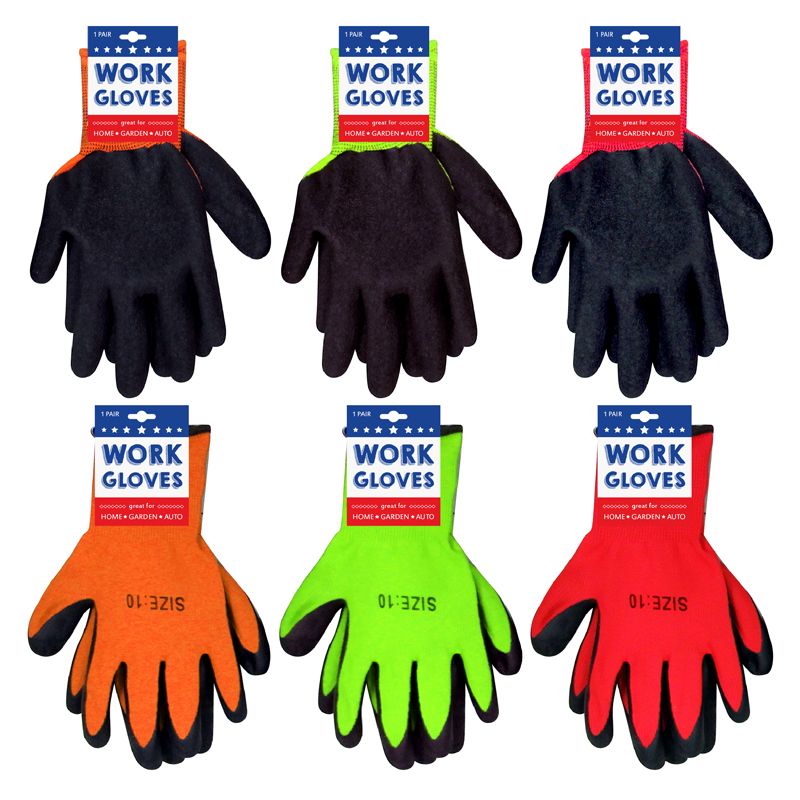 300 Bulk Work Gloves - 3 Assorted Colors - at - bluestarempire.com